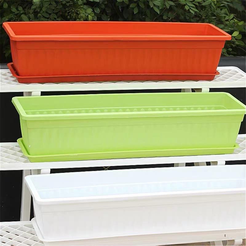Extra Large Flower Pot Rectangular Planting Basin Plastic Long Pot ...
