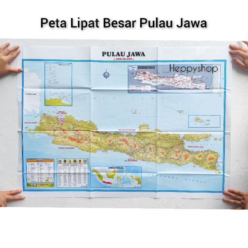 Java Island Big Folding Map | Shopee Singapore