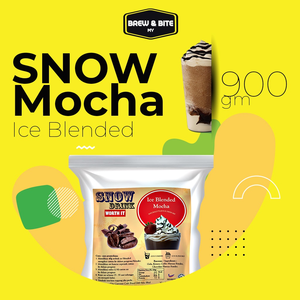 MOCHA SNOW ICE BLENDED INSTANT PREMIX POWDER 900G | Shopee Singapore