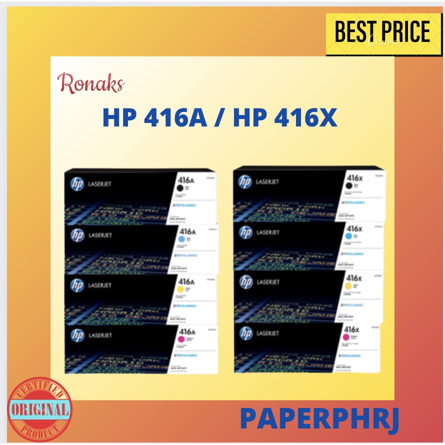 HP 416A HP416 A / 416X HP416 X Black LaserJet Toner Cartridge | Shopee ...