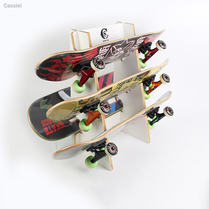 Skateboard solid wood storage rack display rack skateboard/land ...