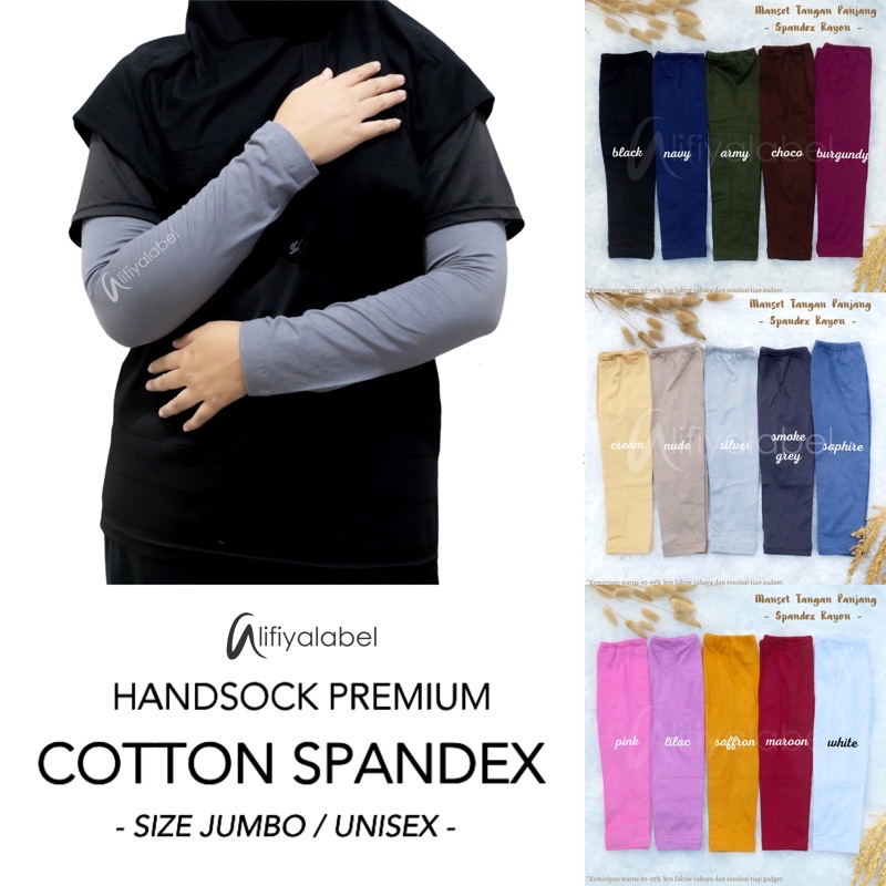 JUMBO PREMIUM LONG PLAIN Hand socks RAYON SPANDEK | Shopee Singapore