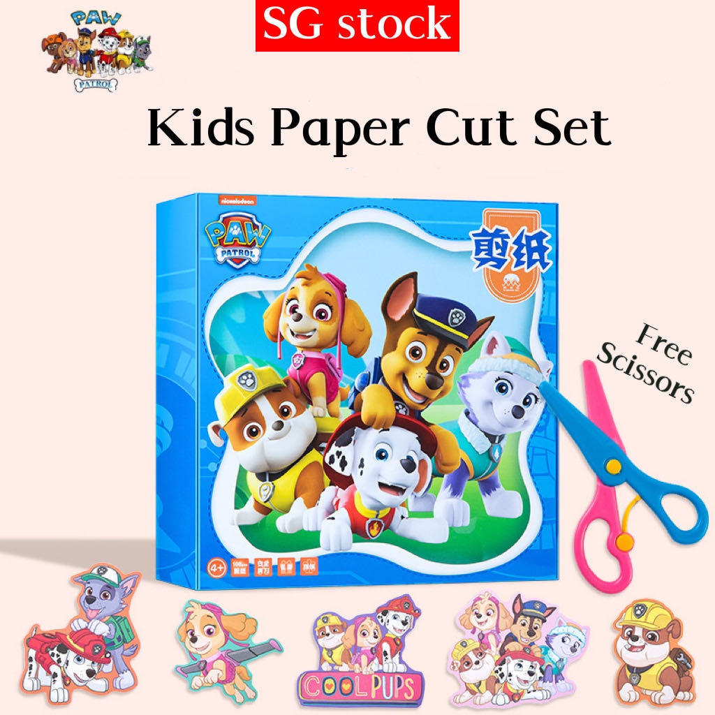 SG Stock [Children Day Gift ]108Pcs Pawl Patrol Paper Cutting for kids ...