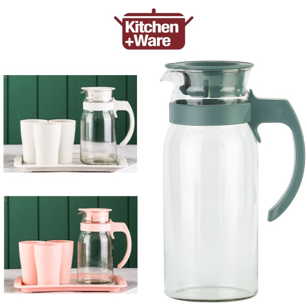 High Temperature Resistant Glass Kettle 1.1L Glass refrigerator Pitcher ...