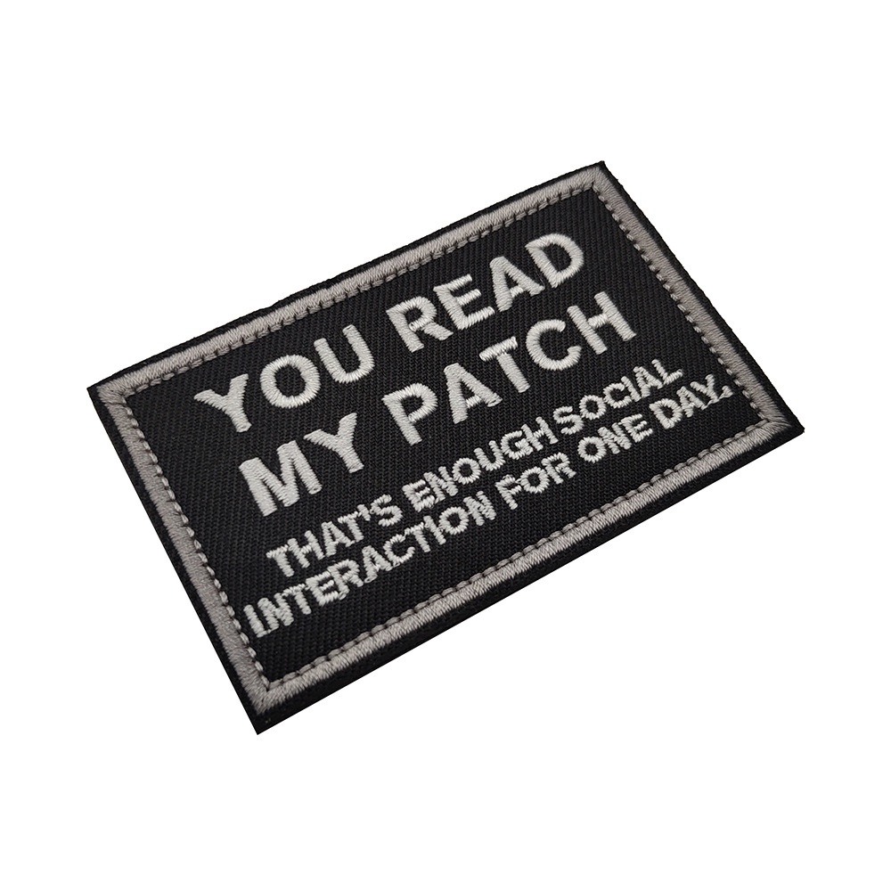 New Design Unique Patch YES I DO BITE Velcro Patch English Series 3D ...