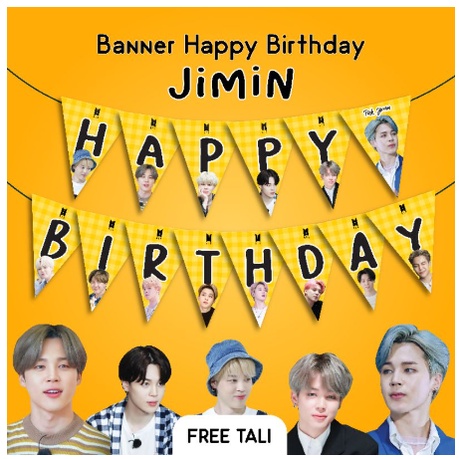 HIASAN DINDING Hbd JIMIN BANNER HAPPY BIRTHDAY Decoration BTS BIRTHDAY ...