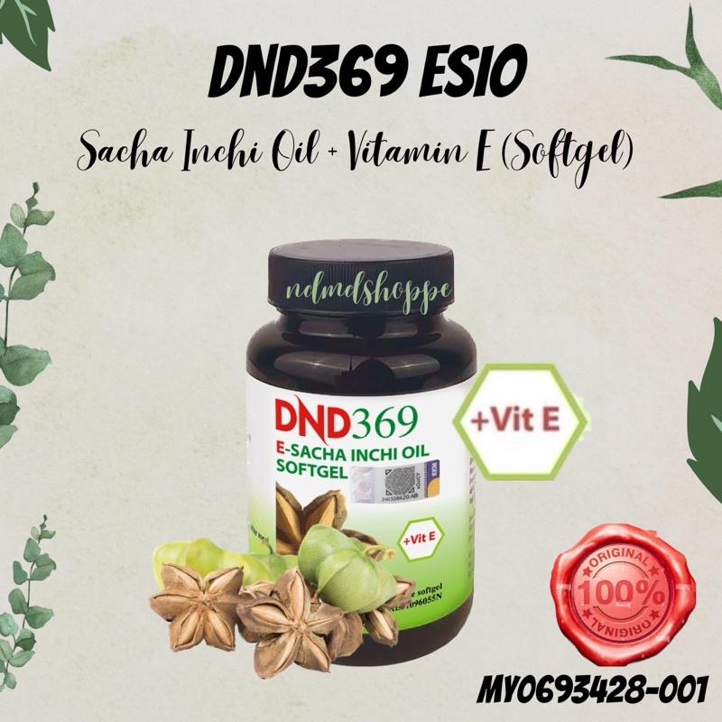 DND 369 E-SACHA INCHI OIL / MINYAK SACHA INCHI + VITAMIN E SOFTGEL (60 ...