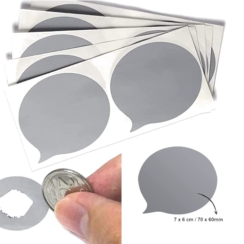 DIY Scratch off 60mm Round bubble stickers 8 pieces stickers - cards ...