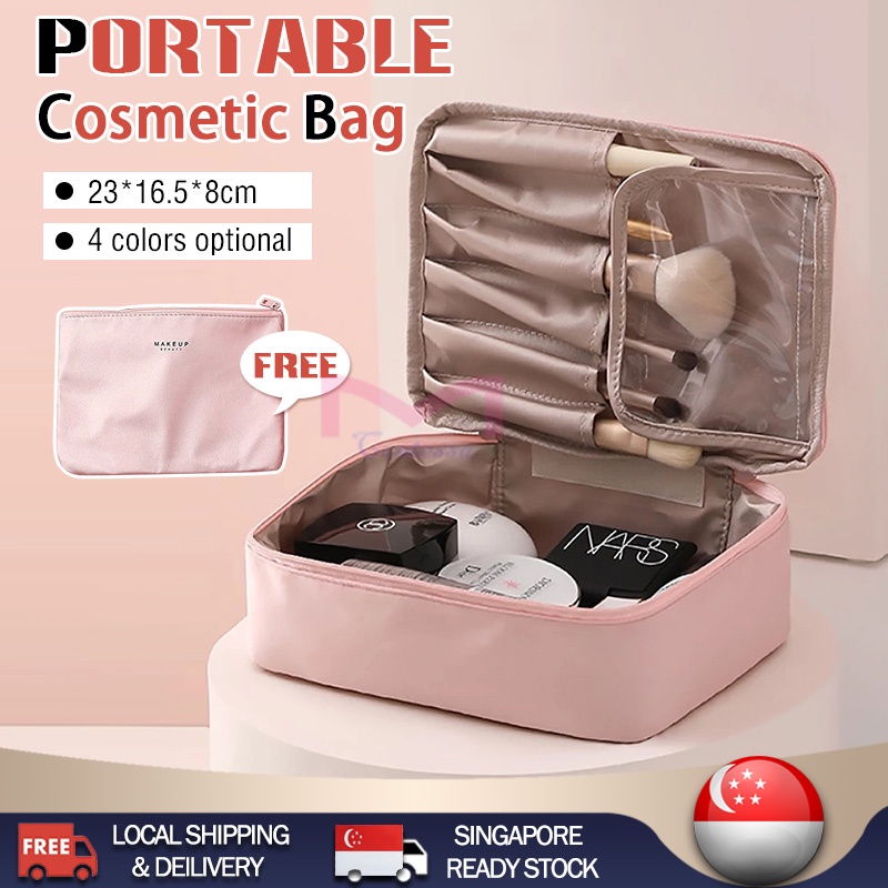 (SG Stock) Makeup Travel Zip Pouch Dompet Cosmetic Beg Bag Makeup Bag ...