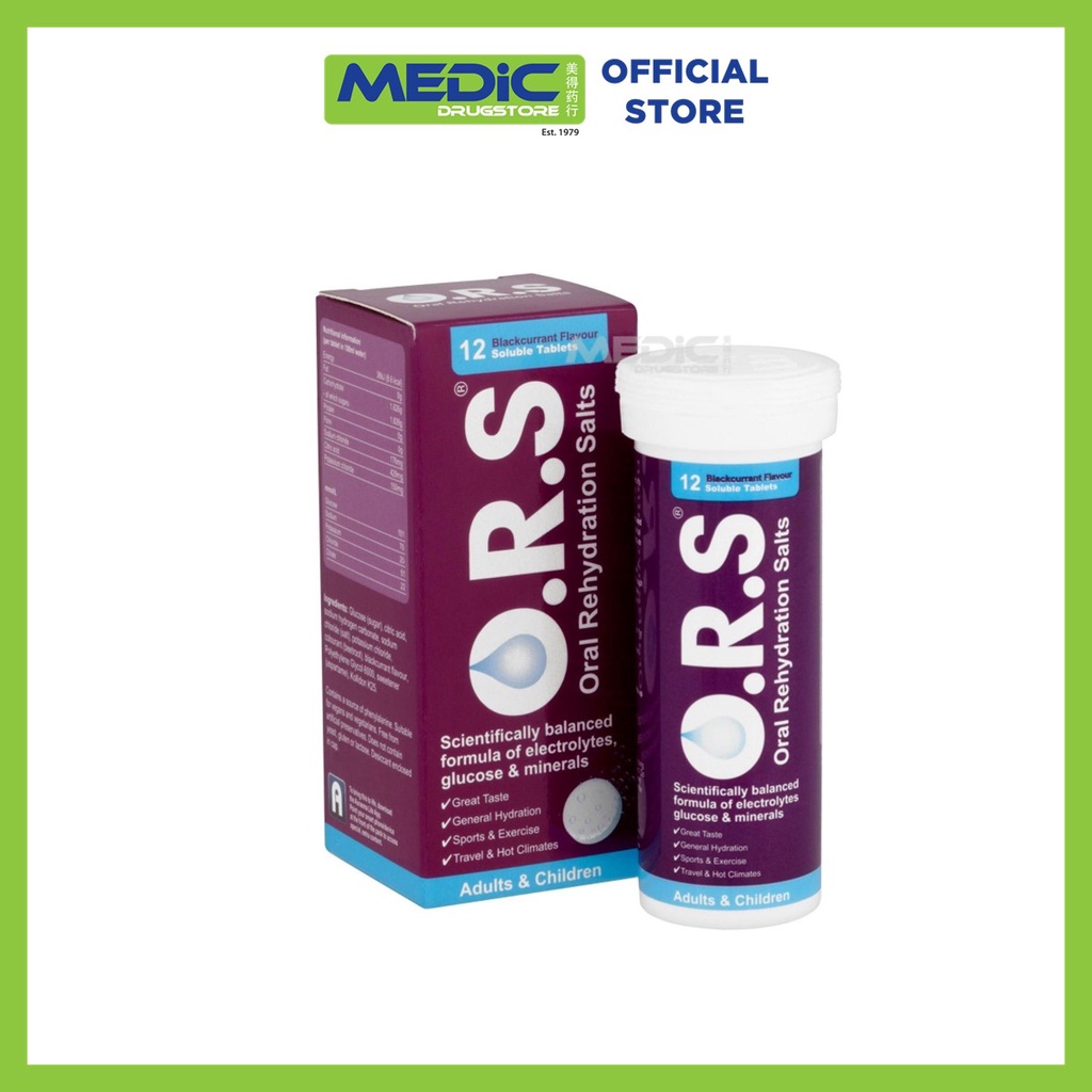 [Bundle of 6] O.R.S Hydration Blackcurrant Tablets 12s - By Medic ...