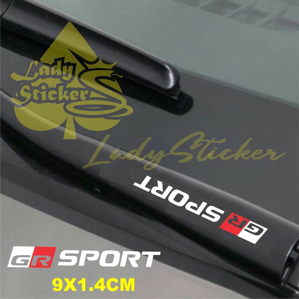 Car Wiper sticker Logo gr sport cutting sticker for toyota gr sport car ...