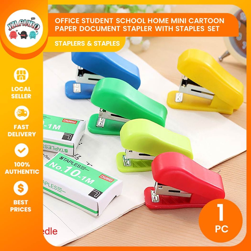 Office Student School Home Mini Cartoon Paper Document Stapler With ...