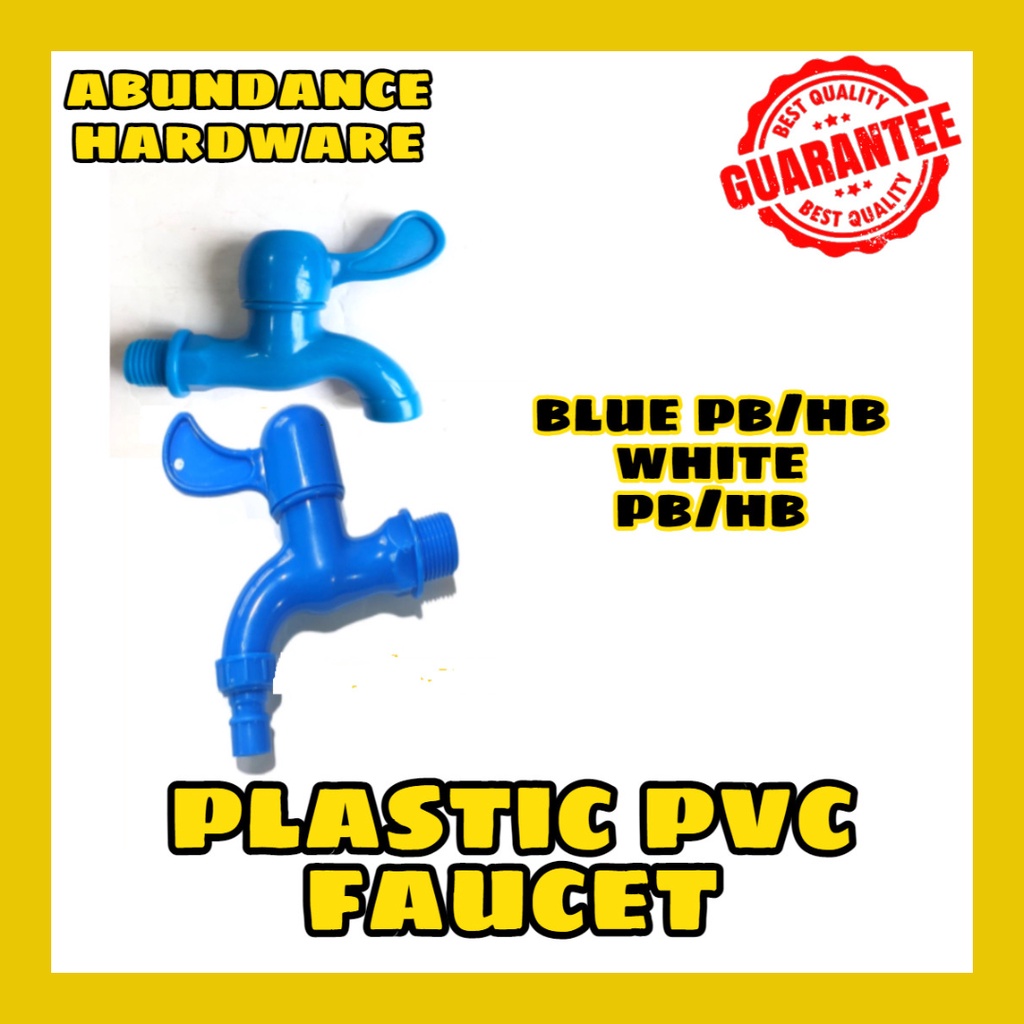 Plastic faucets blue and white PB and HB | Shopee Singapore