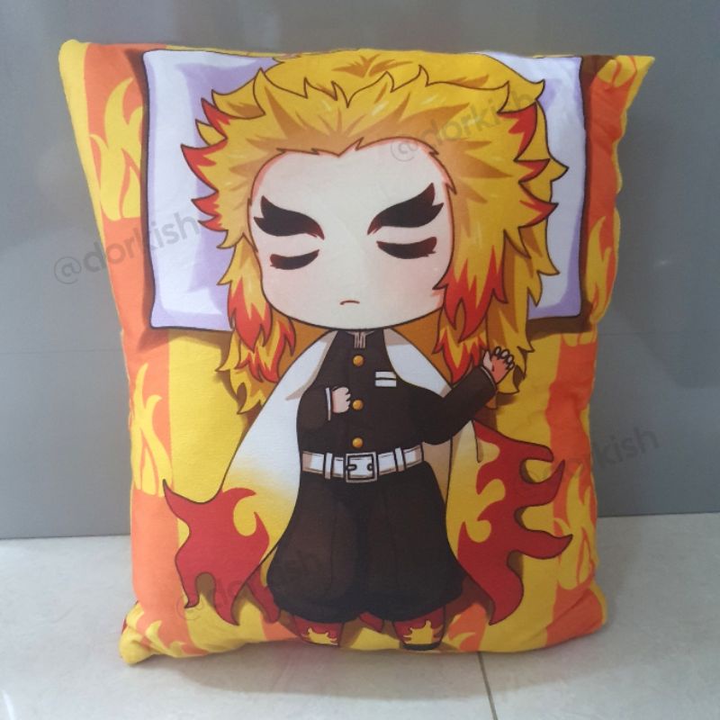 Anime Demon Slayer Kimetsu no Yaiba Kyojuro Rengoku Chair Sofa Cushion ...