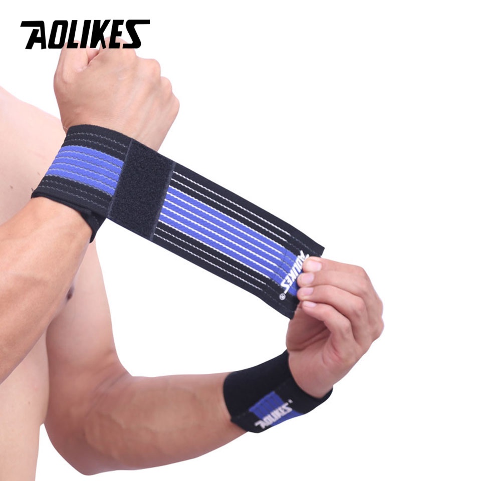 AOLIKES 1PCS Cotton Elastic Bandage Hand Sport Wristband Gym Support Wrist Brace Wrap carpal ...