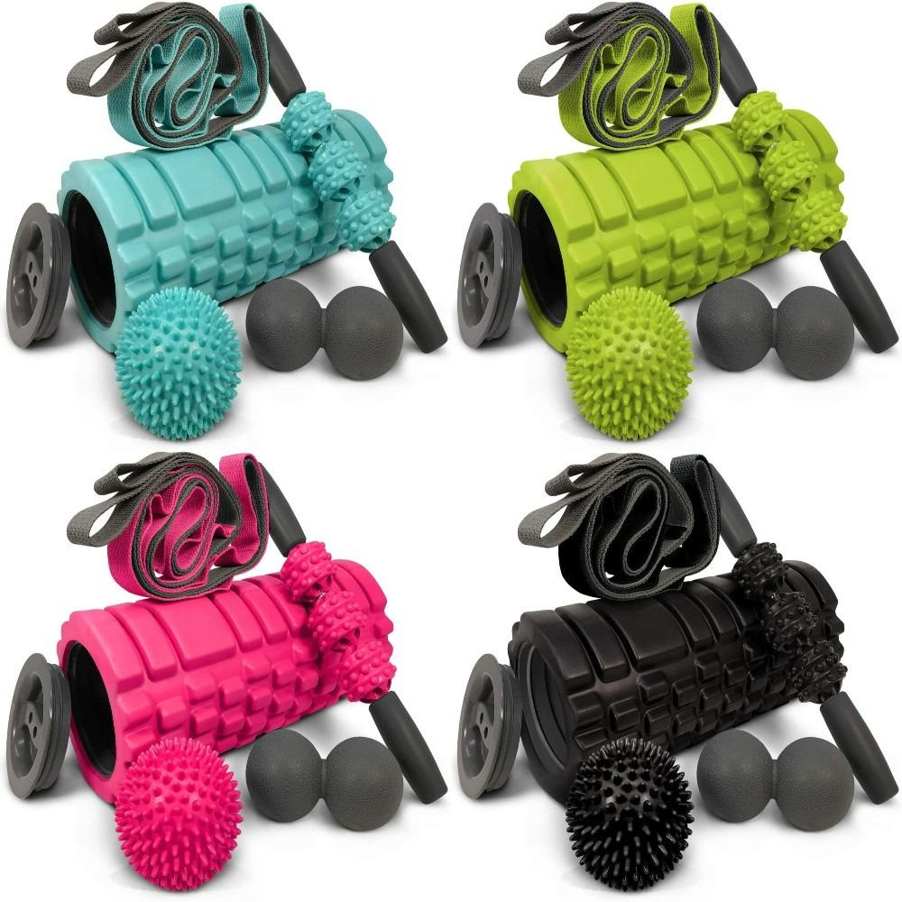 Penlin 5 in 1 Foam Roller Set Hollow Core Massage Roller with End Caps ...