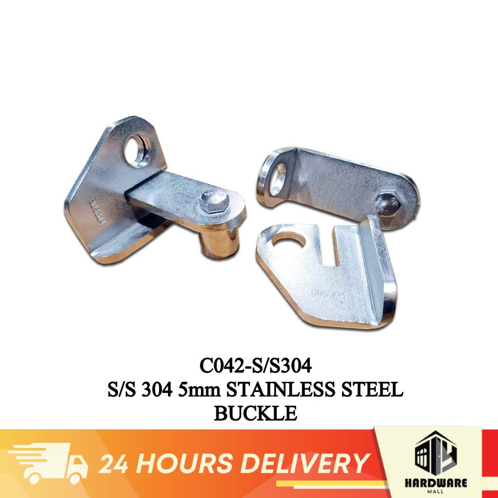 5mm Stainless Steel Buckle Gate Welding Door Swivel Bolt Latch Hasp Lock Selak Pintu Besi ...