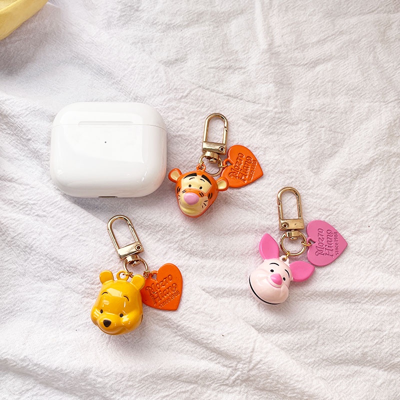 Bell Keychain Cute Pooh Winnie the Pooh Pendant U Disk Anti-lost Car ...