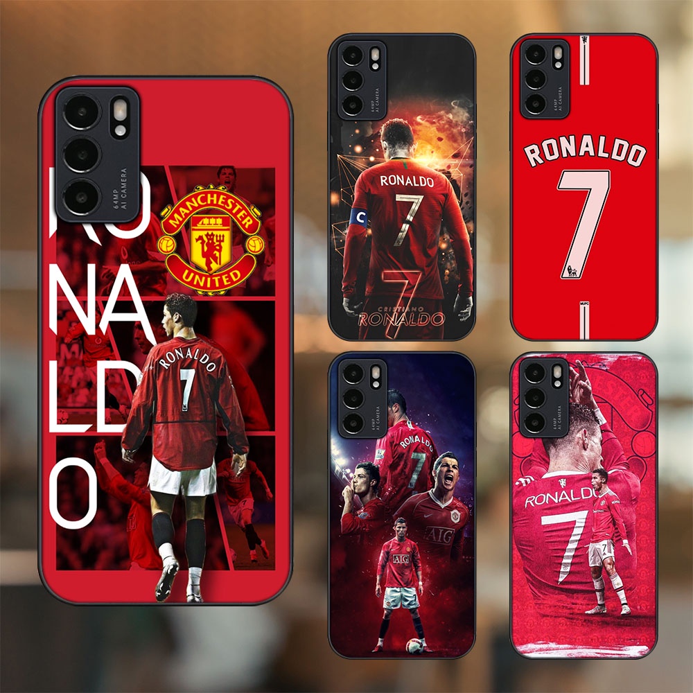 Oppo Reno 6 5G case with black border printed with Cristiano Ronaldo MU ...