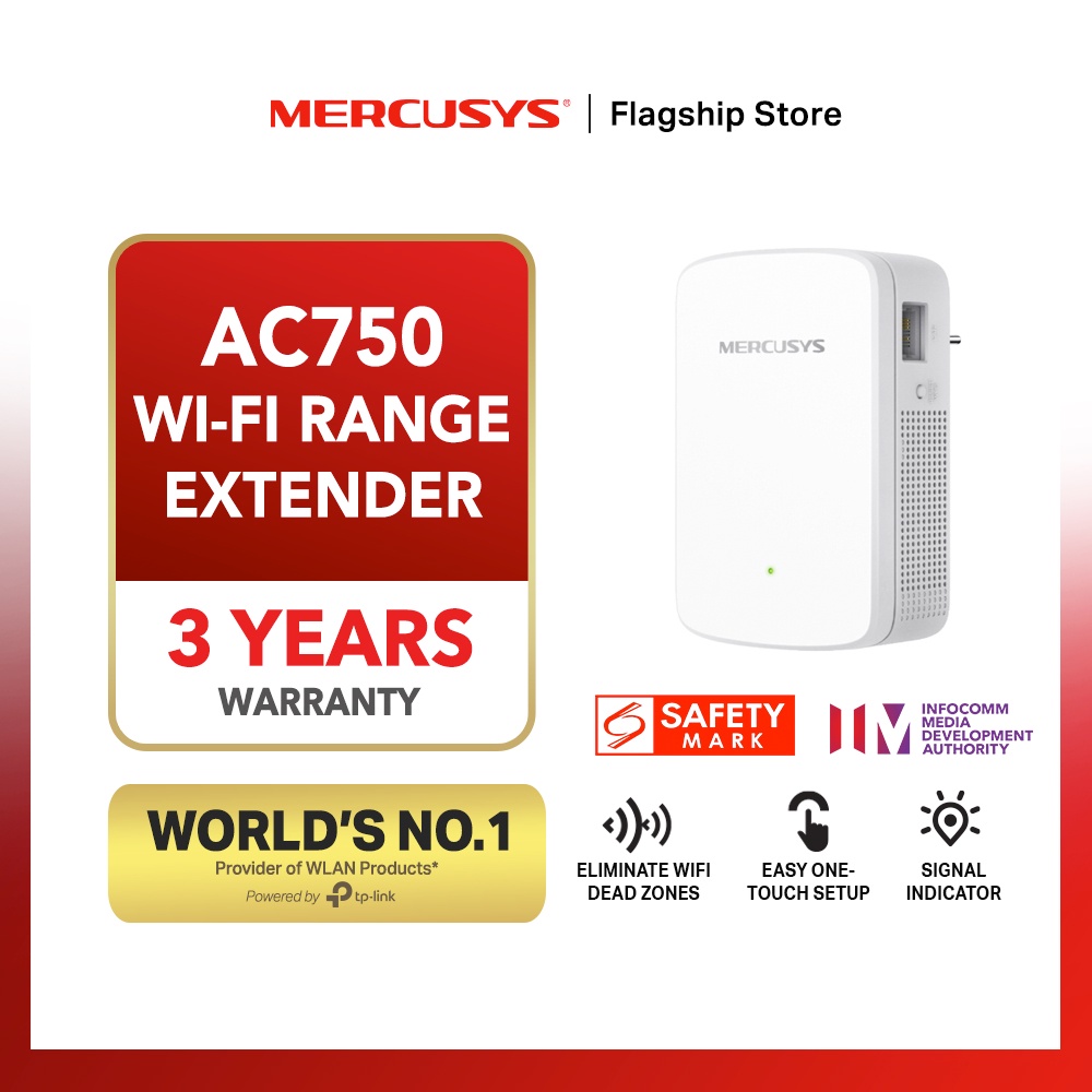 Mercusys ME20 AC750 WiFi Range Extender Access Point AP Mode Booster ...