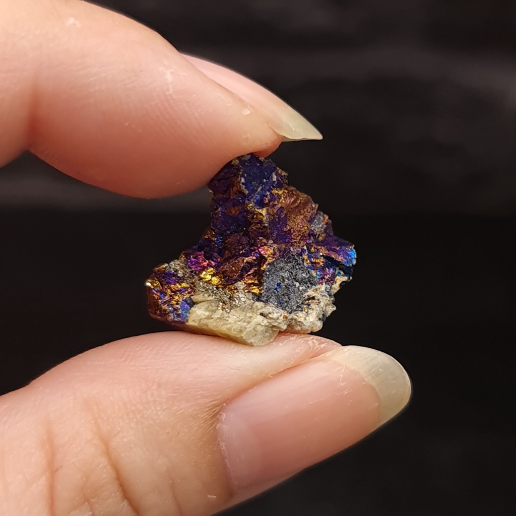 {FREE x1 Acrylic Box} 迷你斑彩铜原石矿标标本 Mini Bornite Raw Stone/Specimen ...