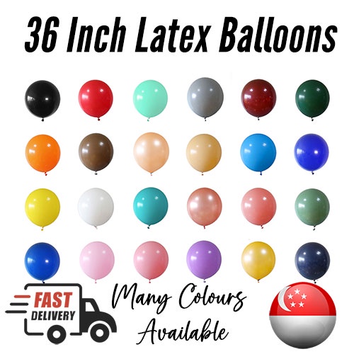 (SG SELLER) 36 Inch latex balloons Many Colours Available Ready Stock ...
