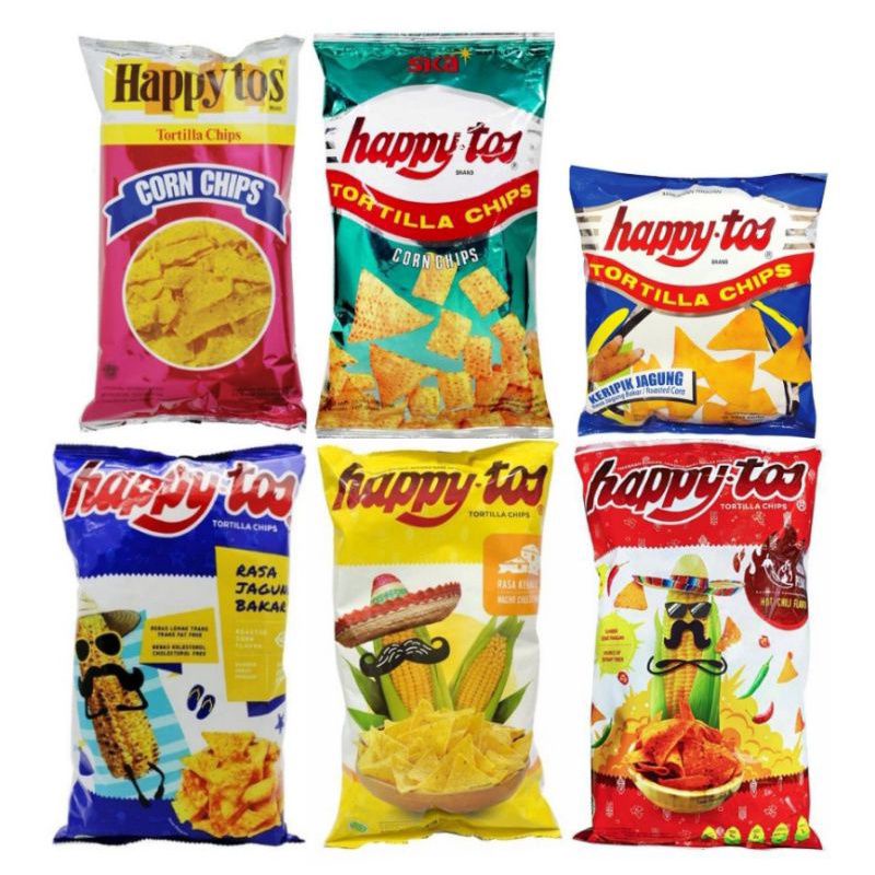 MERAH Happy high tos tortilla chips red happytos grilled corn flavor happy.tos cheese Heppy tos ...