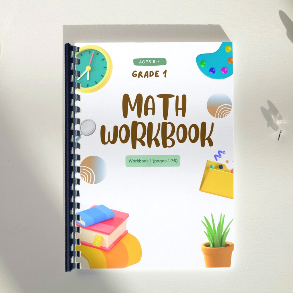 Easy Math Workbook for kids with visuals for beginners 5-7 years old ...