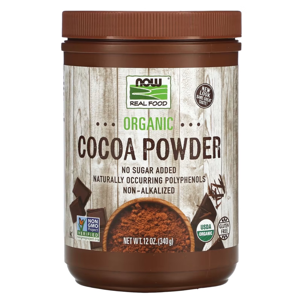 Now Foods, Real Food, Cocoa Lovers, Organic Cocoa Powder, 12 oz (340 g ... Now Foods, Real Food, Cocoa Lovers, Organic Cocoa Powder, 12 oz (340 g ...