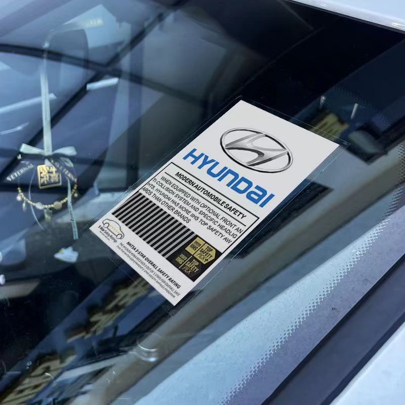 For Hyundai Electrostatic Sticker Car Window Exterior Decoration ...