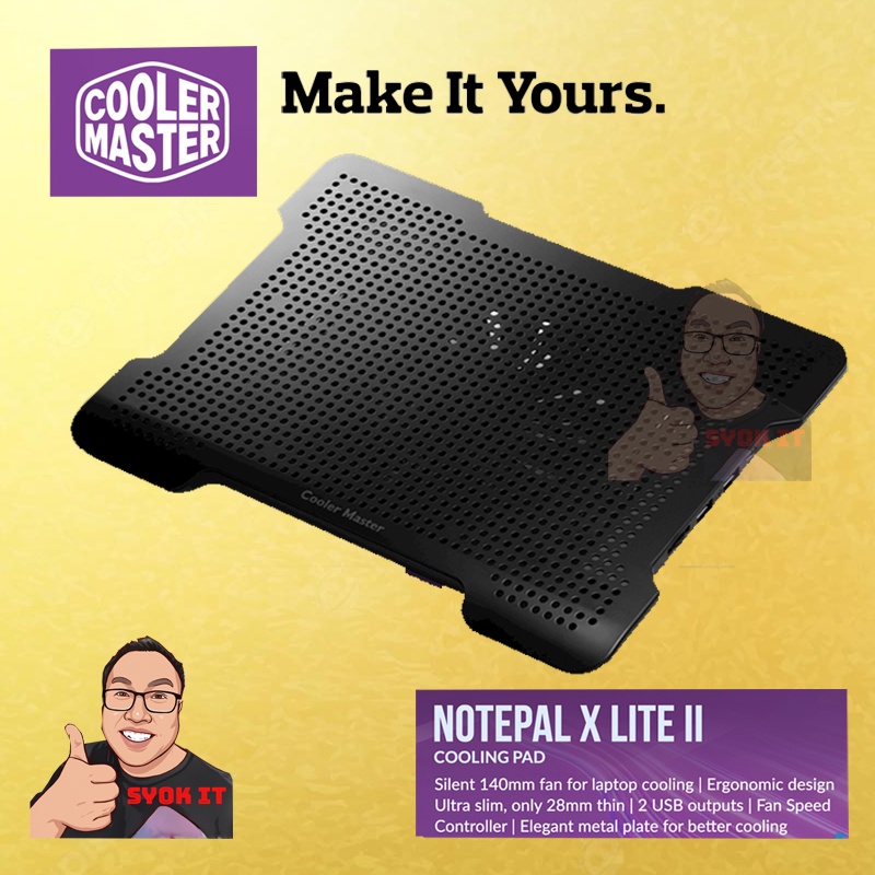 COOLER MASTER NOTEPAL X-LITE II COOLER PAD WITH USB PORT , 140MM SILENT ...