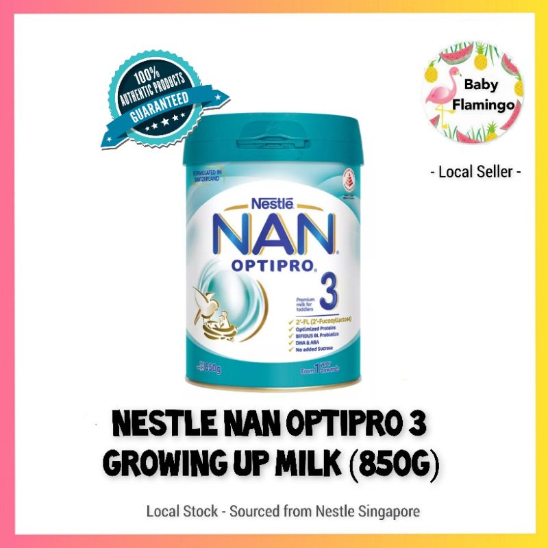 Nestle Nan OptiPro 3 Growing Up Milk 850g (Local Stock) | Shopee Singapore