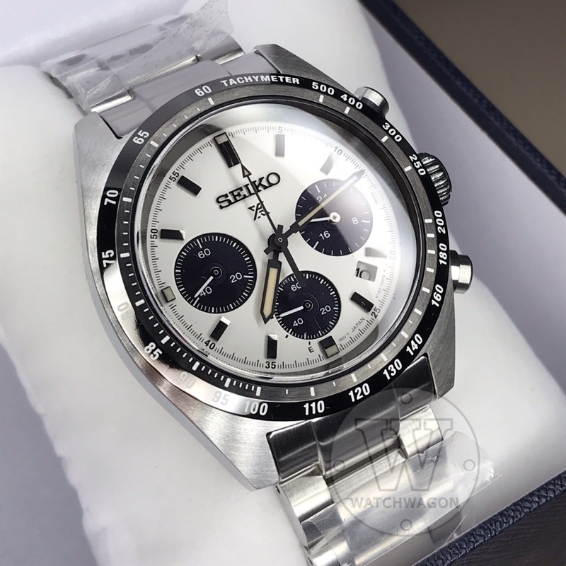 Seiko SSC813P1 PANDA PROSPEX SPEEDTIMER SOLAR Sapphire Crystal White ...