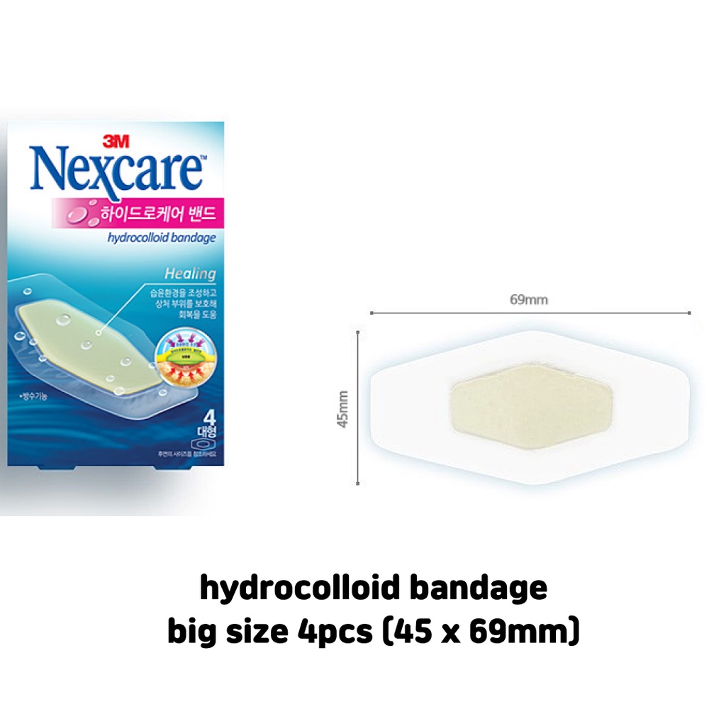 [Ready Stock] 3M nexcare band aid water proof hydrocolloid patch wound ...