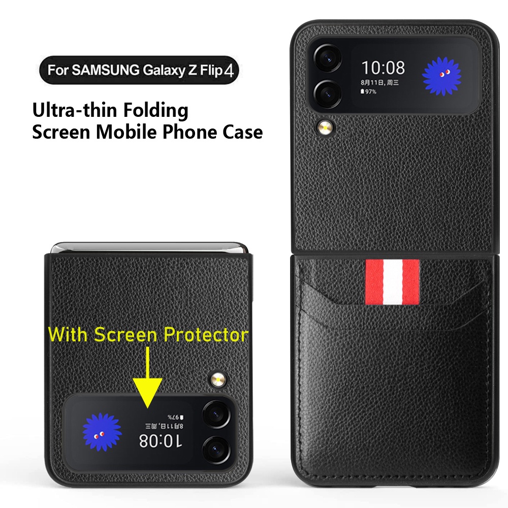 Premium Leather Case With Card Slot for SAMSUNG GALAXY Z FLIP7 FLIP5 ...
