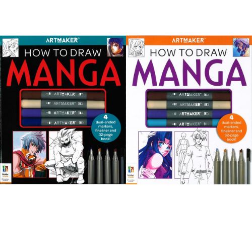 Art Maker Essentials : How To Draw Manga Kit (White/Black) Hinkler ...