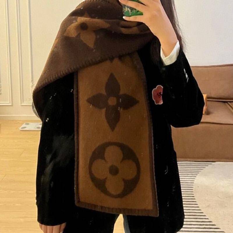 Europe and the United States wool warm style sheep scarf shawl double ...