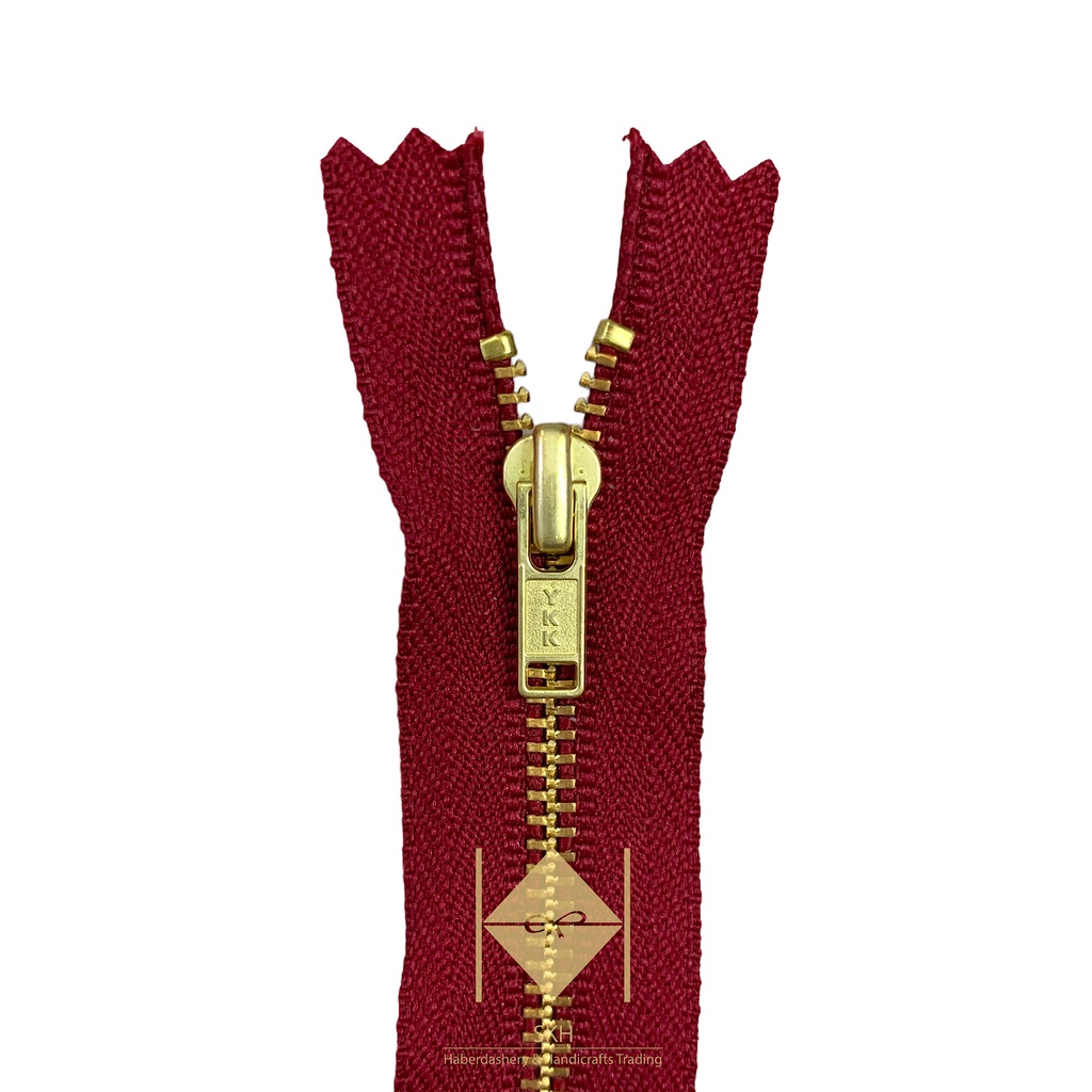 YKK Closed-End 3 Auto Lock Gold Teeth Zipper 6" / YKK Zip Besi 3 Gigi ...