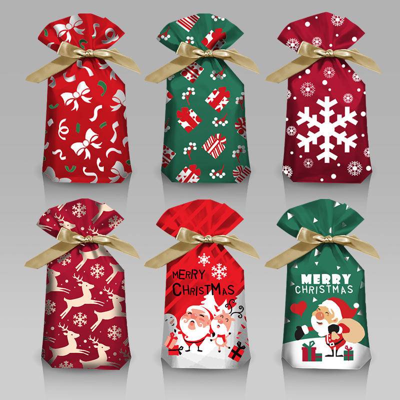 【SG Seller🇸🇬】10pcs/pack Christmas Plastic Bag Christmas Gift Packing ...