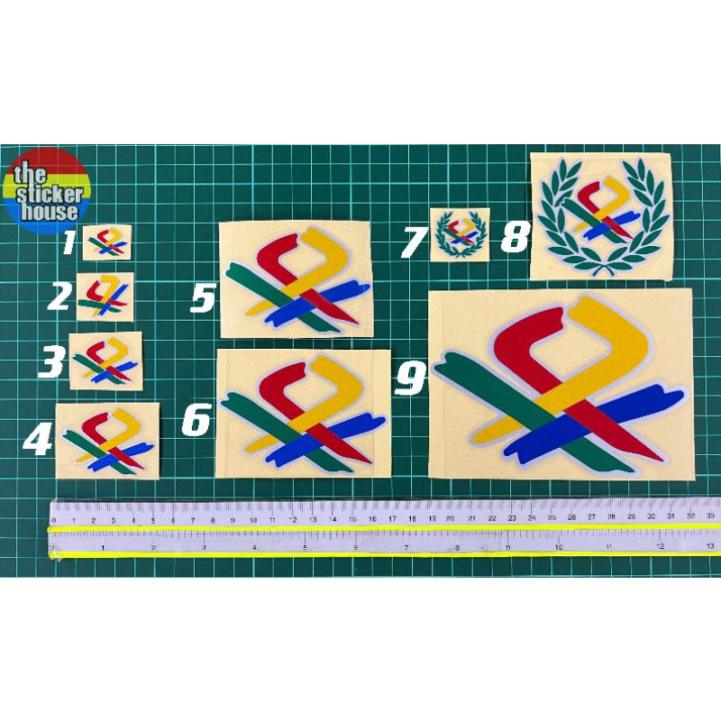 Pangkah BENETTON LOGO/PANGKAH PADI STICKER CUTTING OVERLAPPING ...