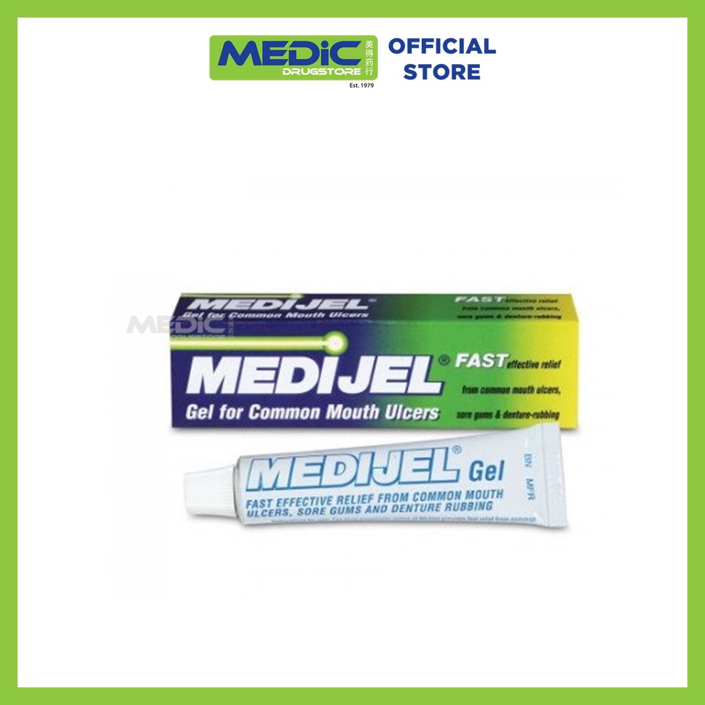 [Bundle of 7] Medijel Gel For Common Mouth Ulcers 15g - By Medic ...