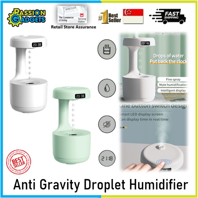 Anti Gravity Droplet Humidifier LZ599 800ML Ultrasonic Cool Mist Maker ...