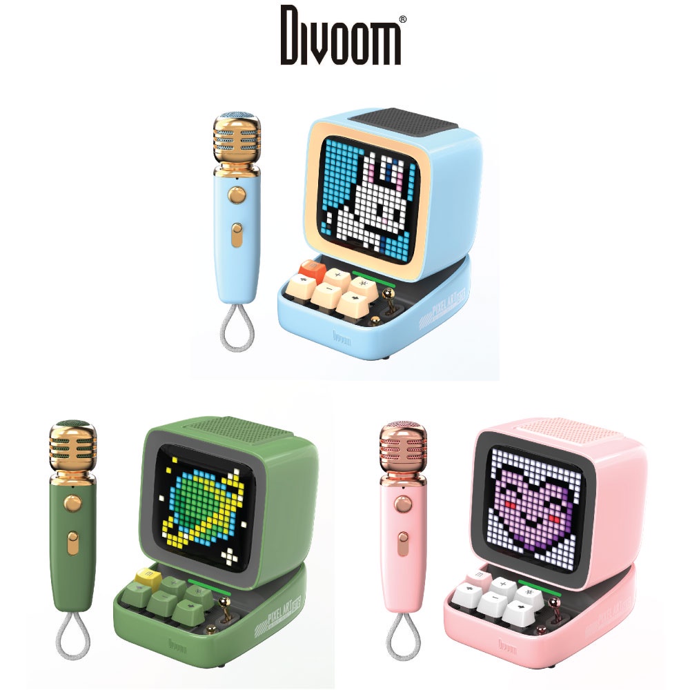 Divoom Ditoo-Mic Retro Pixel Art Game Bluetooth Speaker with Microphone ...