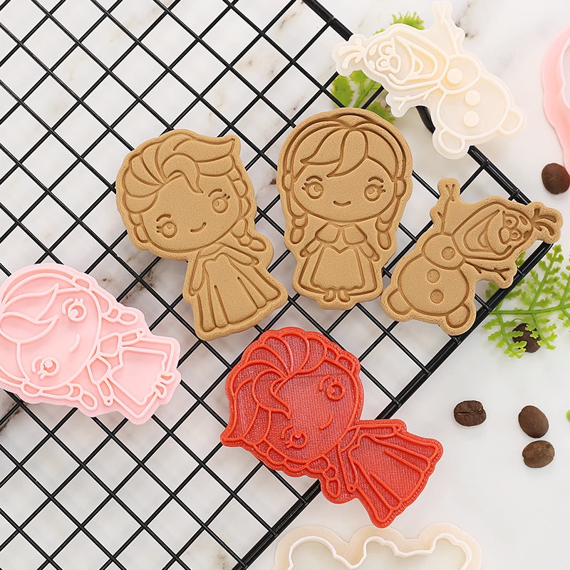 cartoon Frozen series Cookie Cutter biscuit Mold Cute Olaf Anna Elsa ...