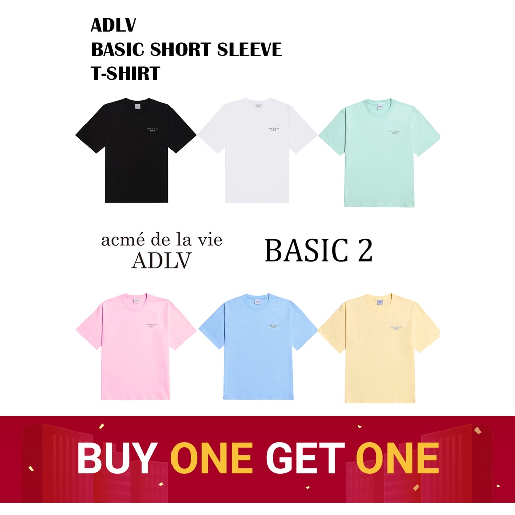 (Buy 1 Get 1) ADLV 100% authentic UNISEX Over fit Basic Tee (graphic ...