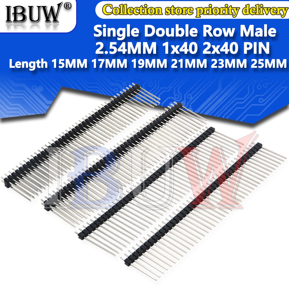 10PCS 40 Pin 1x40 2x40 Single Double Row Male Breakable Pin Header ...
