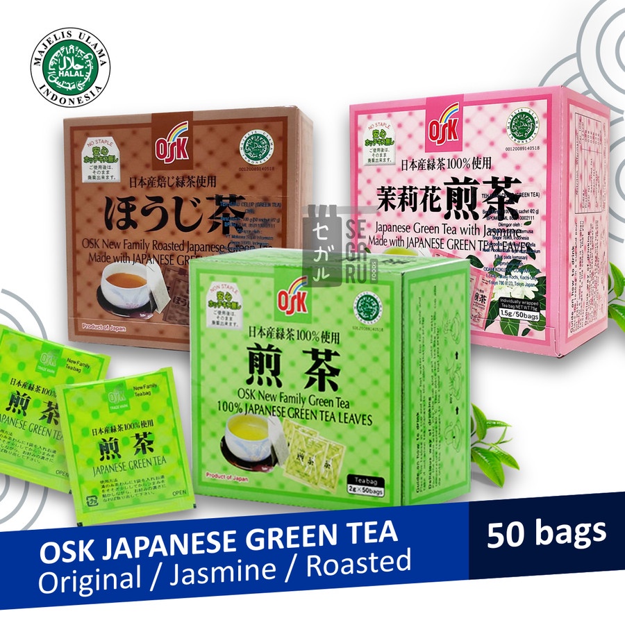 HIJAU Osk Japanese Green Tea | Halal Japanese Green Tea (50 Sachets ...