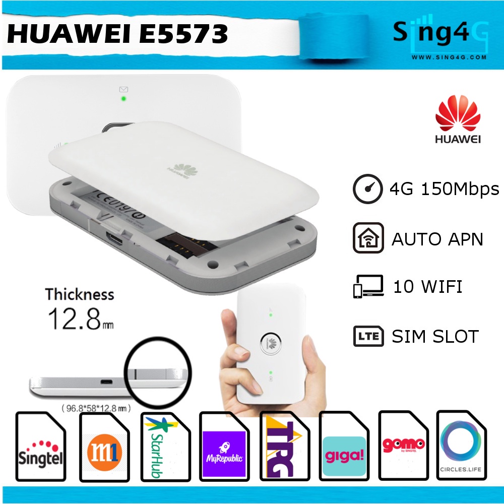 Huawei e5573 e5573Bs320 4G Mifi 150mbps hotspot | Shopee Singapore