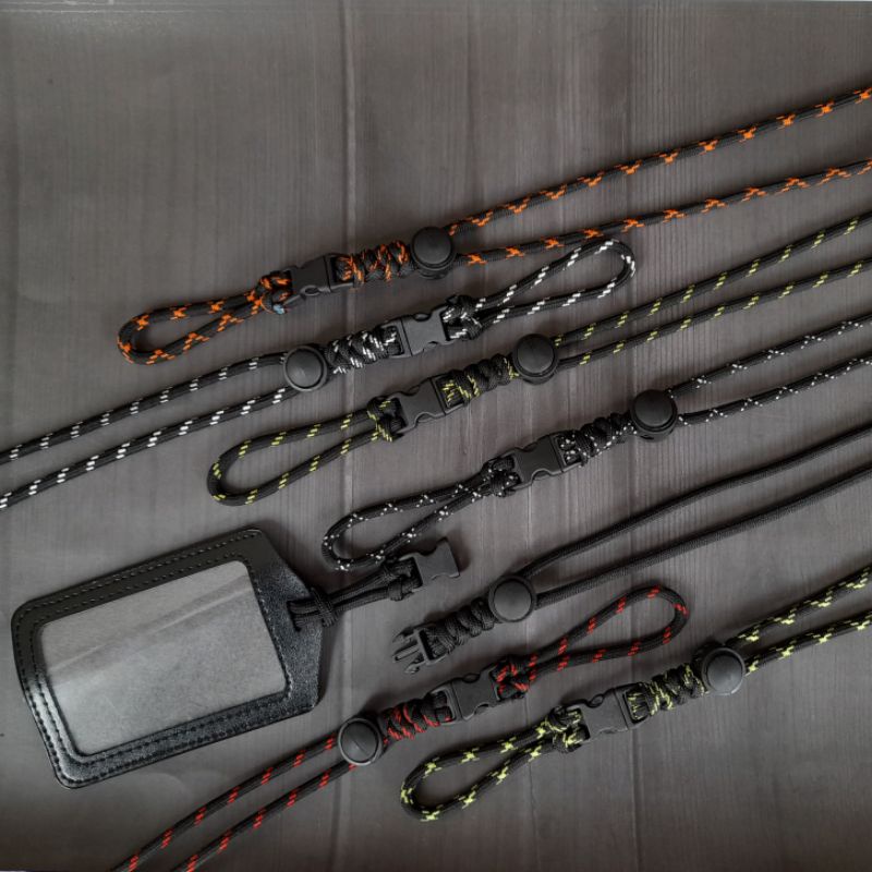 GANTUNGAN Tactical paracord lanyard, Id Card Hanger, Name tag Necklace ...