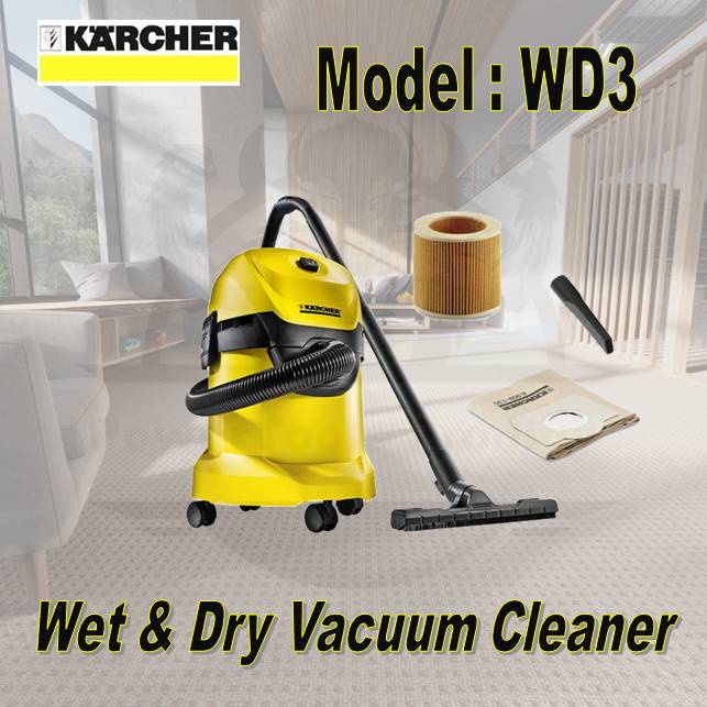 KARCHER WD3 MULTI-PURPOSE WET AND DRY VACUUM CLEANER/ WD 3 VACUUM ...